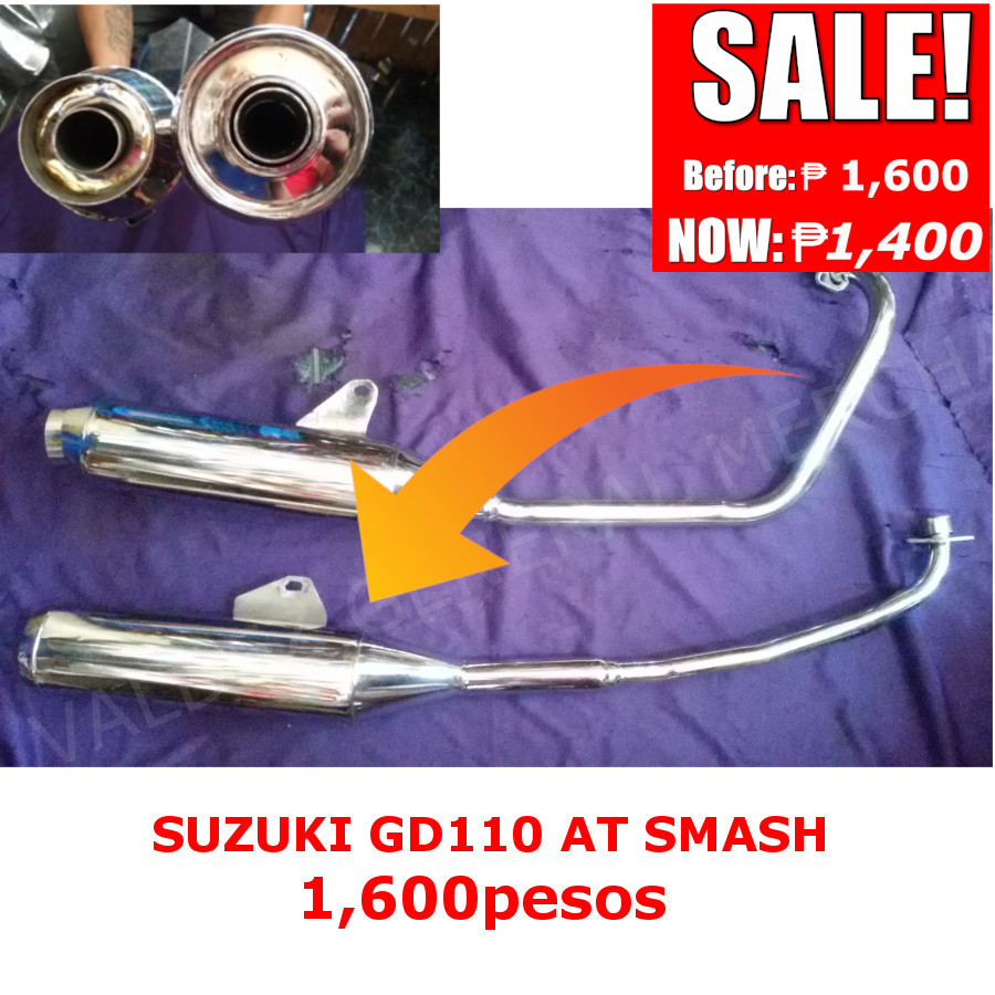 Suzuki Smash 110/115 , Stainless Chicken Pipe, Full System Muffler ...