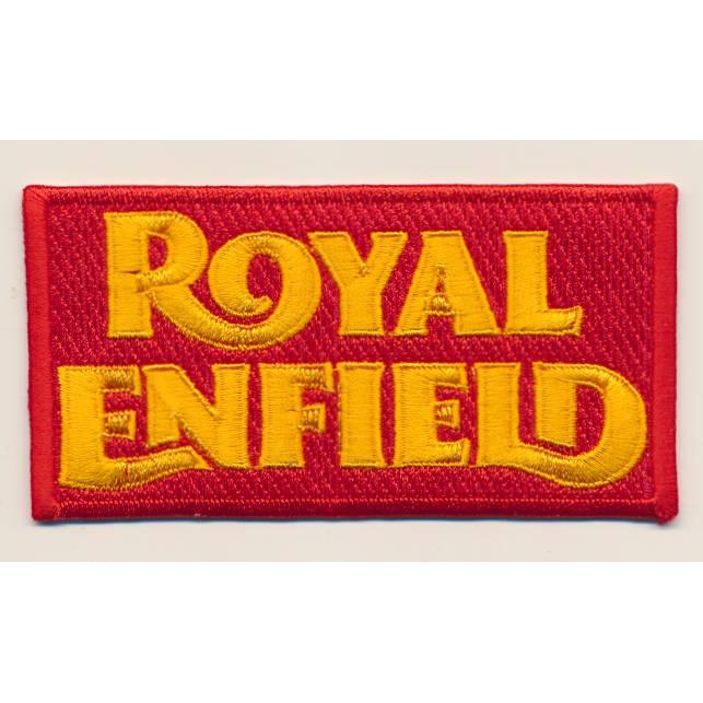 Royal Enfield logo rectangular sew-on decorative embroidered fabric ...