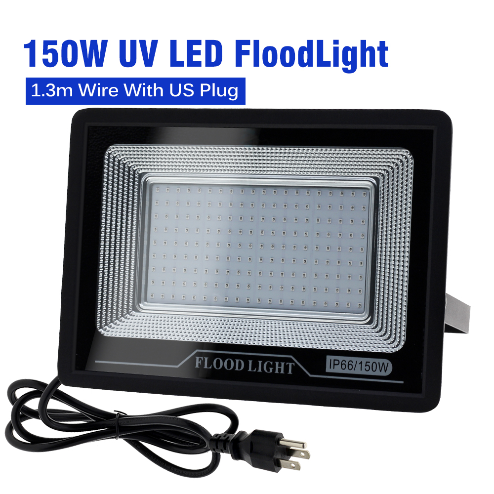 UV Flood Light Fluorescent Stage Lamp 220V 50W 100W 150W Ultraviolet LED Black Light Waterproof ...