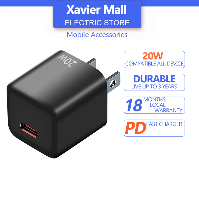 【COD】Xavier PD 20W Fast Charger Adapter USB-C Power PD Adapter Cable ...