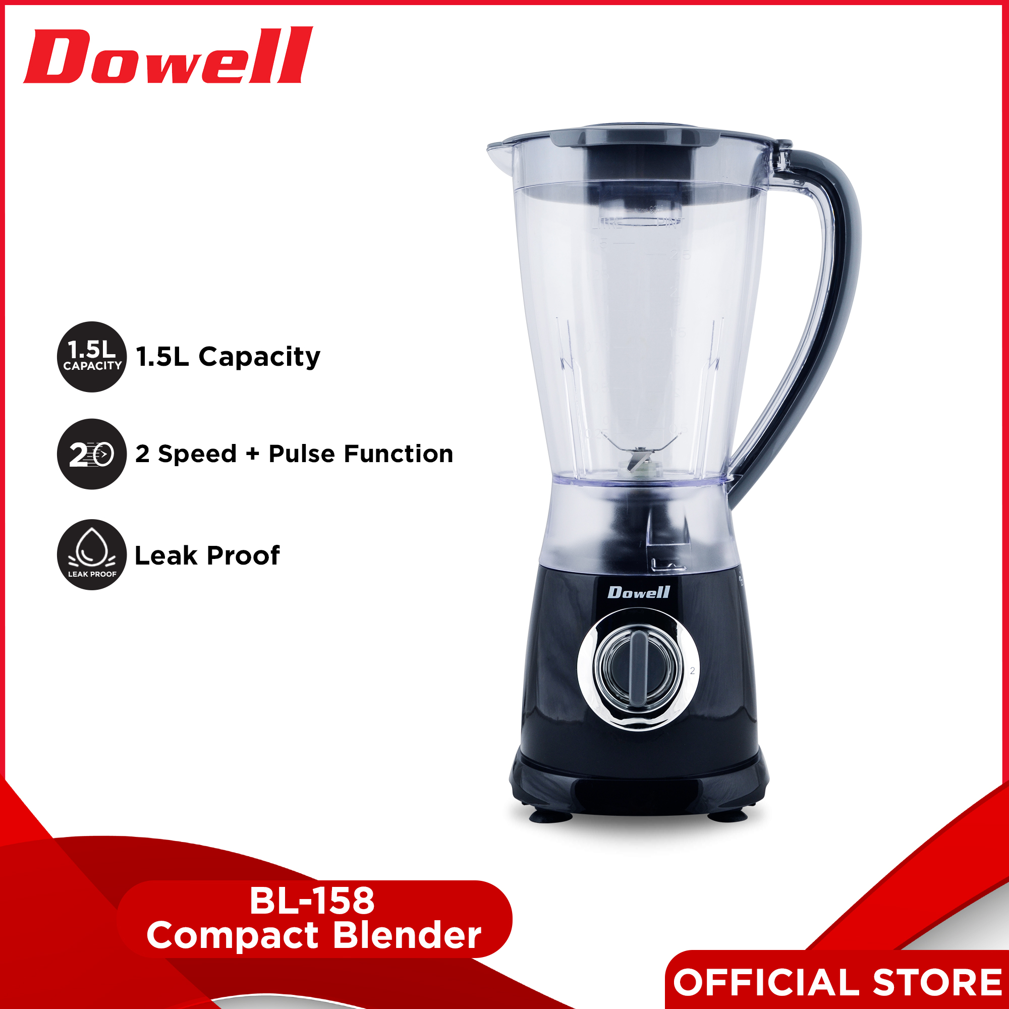Dowell BL-158 1.5L Blender for Shake Multifunctional Compact for Easy ...