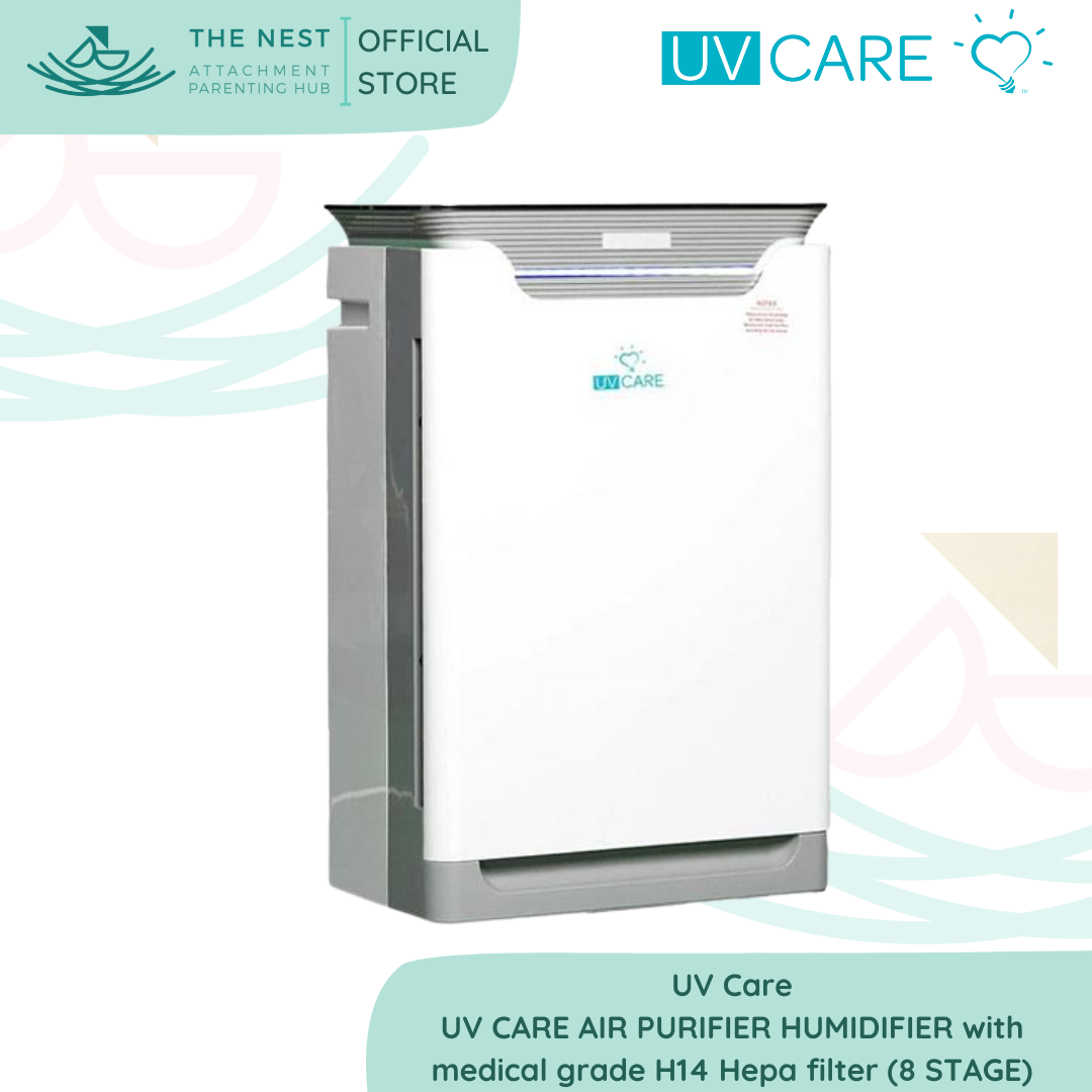 UV Care Air Purifier Humidifer with Medical Grade H14 HEPA Filter with UV Care VIRUX Patented ...