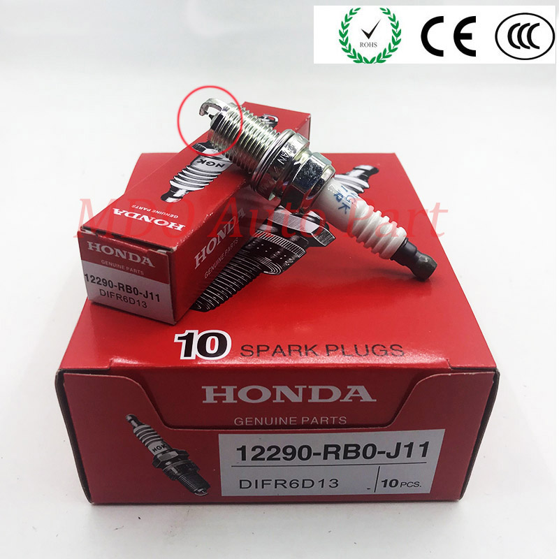 12290-RB0-J11 DIFR6D13 4pcs Dual Iridium Spark Plug For Honda Jazz / CRZ 2012-16 / City 1.5 Vtec ...