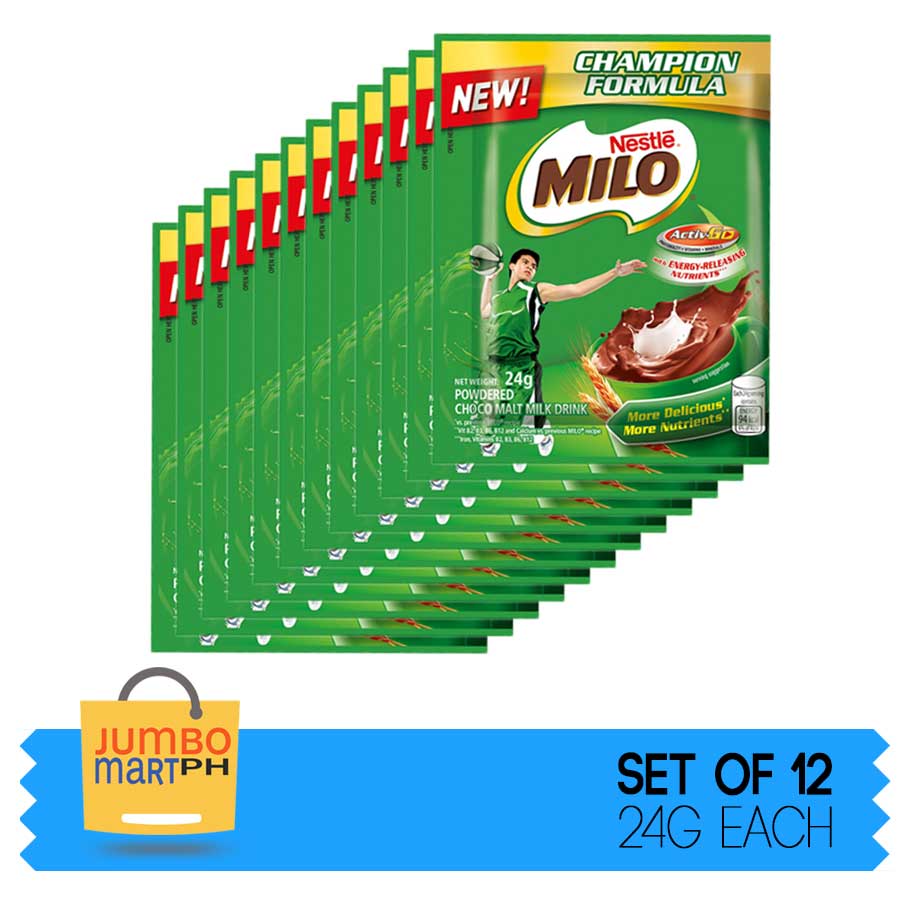 MILO POWDERED CHOCO MALT MILK DRINK 24G / PACK OF 12 | Lazada PH