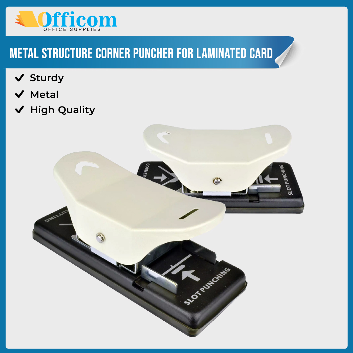2in1 Heavy Duty Structure Corner Puncher for Laminated Cards | Round ...