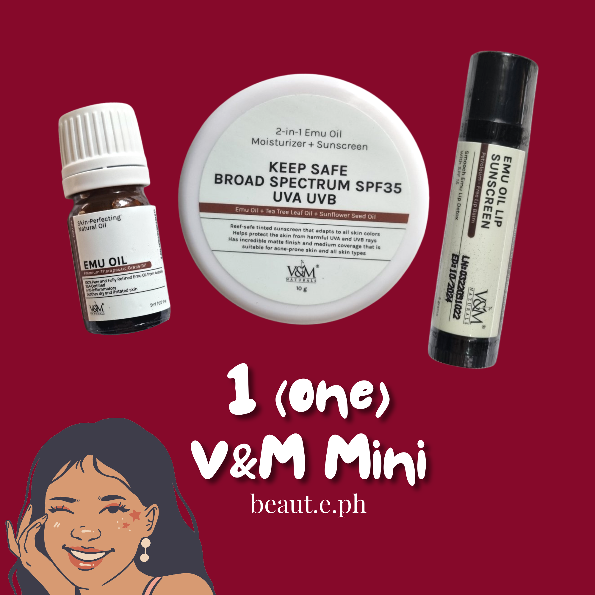 BEAUT.E.PH RANDOM Mini V&M skincare Sunscreen Scrub Lotion Brightening ...