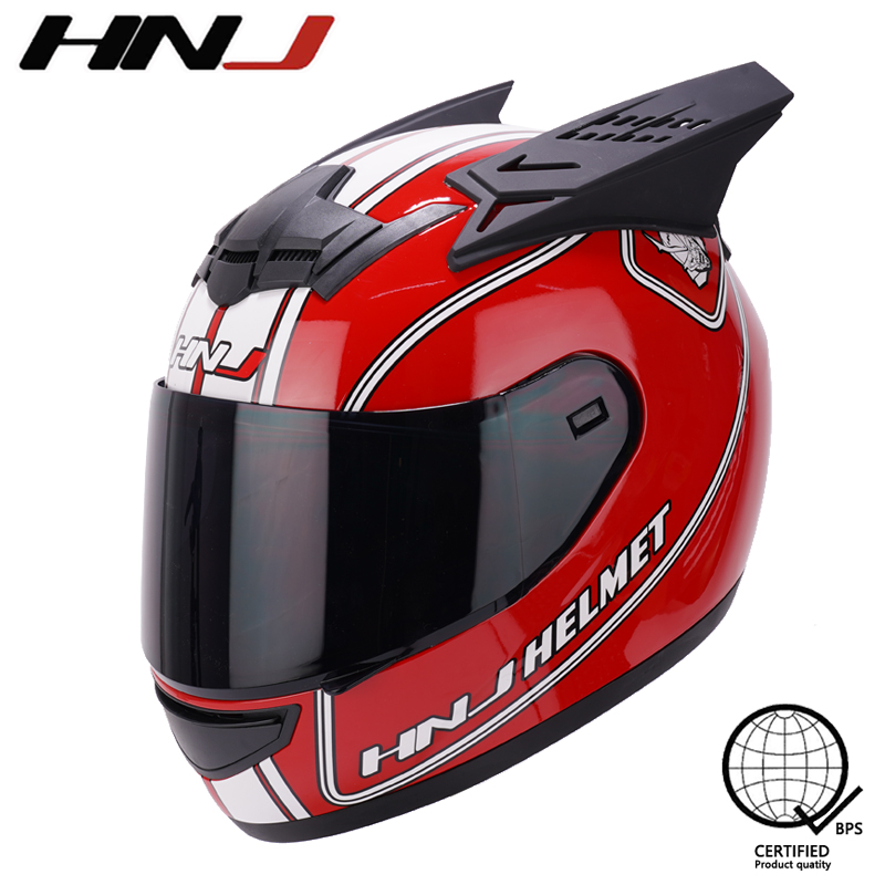 HNJ 902 full face Motorcycle Helmet with icc sticker for men smoke ...