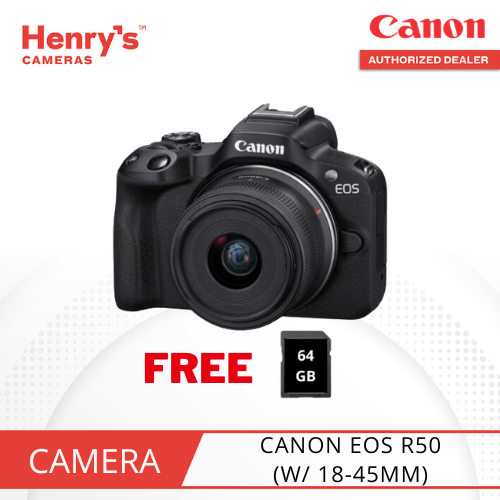 CANON EOS R50 WITH 18-45MM KIT MIRRORLESS CAMERA - HENRY'S CAMERAS ...