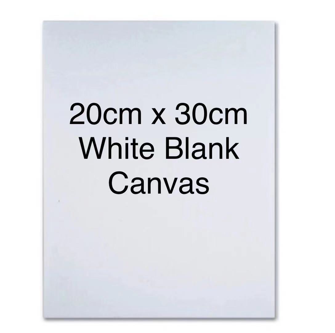 White Blank Square Canvas 20cm x 30cm Art Board Wooden Frame For Art ...