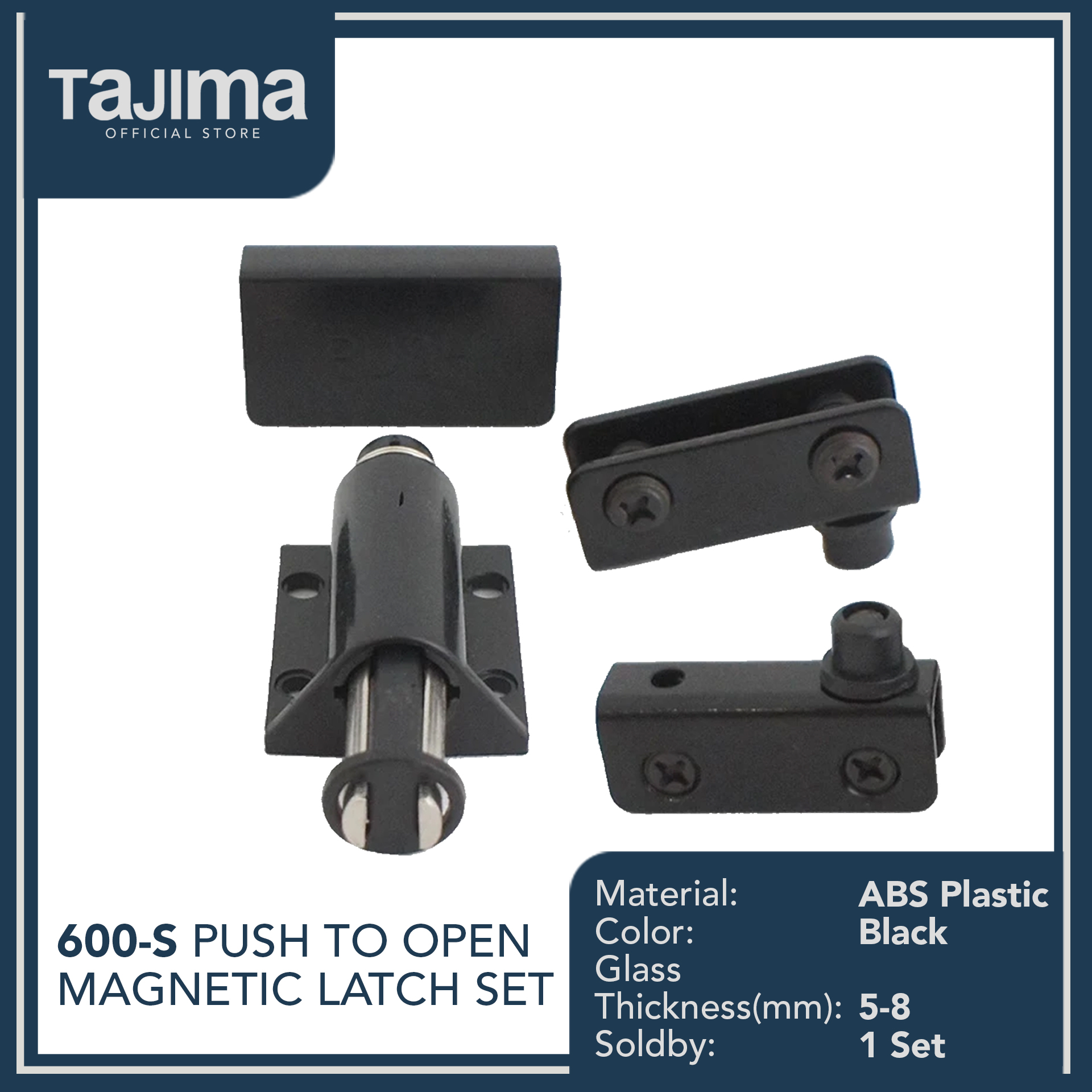 Single Magnetic Push to Open Touch Catch Pivot Hinge for Kitchen ...