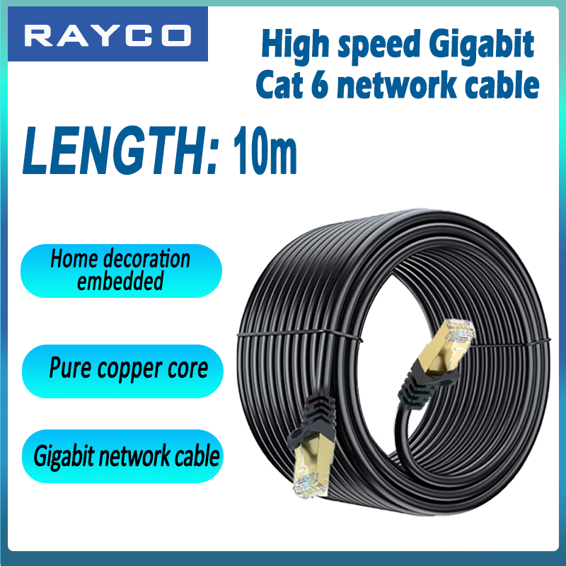 10M Cat6A Ethernet Cable 10Gbps UTP RJ45 connector Slim Ethernet Patch ...