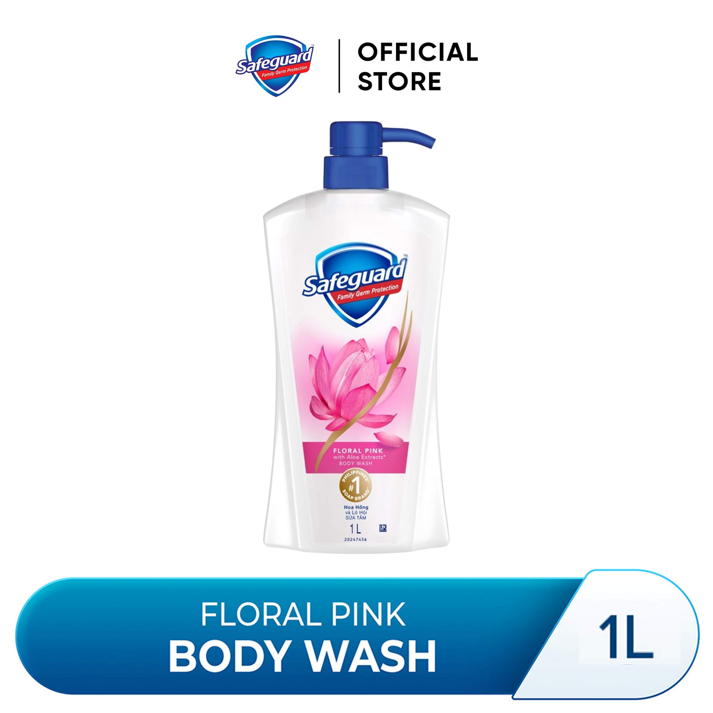 Safeguard Antibacterial Soap Body Wash Floral Pink with Aloe 1L | Lazada PH