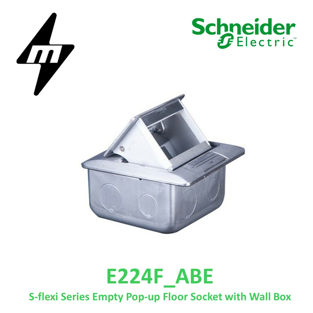 Schneider Electric E224F-ABE S-Flexi Aluminum Empty Floor Socket with ...