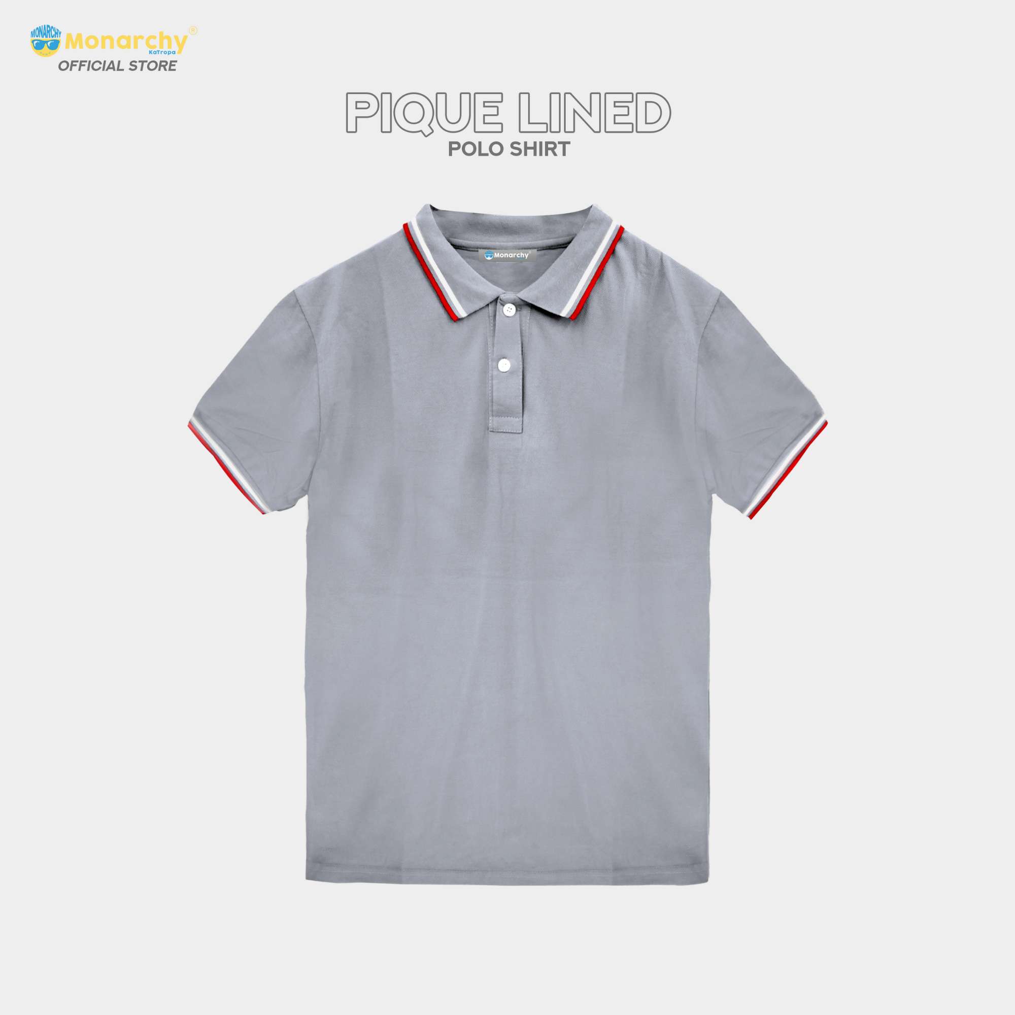 Monarchy Official Pique Lined Polo Shirt ( WITH RED/WHITE LINING ) for ...