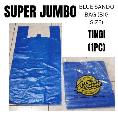 TINGI Super Jumbo Blue Plastic Sando Bag (1 PC) | Lazada PH