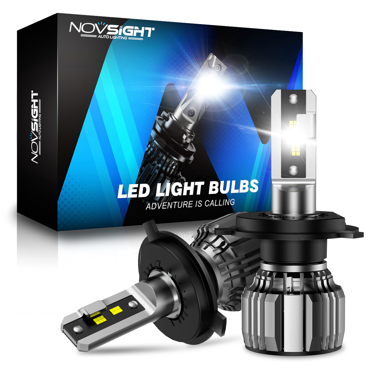 Novsight 1 Pair (2pcs) N71 H4 H7 H11 9005 HB3 9006 HB4 60W / pair 16000LM high low beam high ...