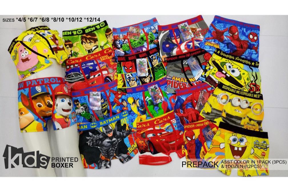 (3 for 199)Boxer For Kids Character Brief For Baby Boy - wesley Online ...