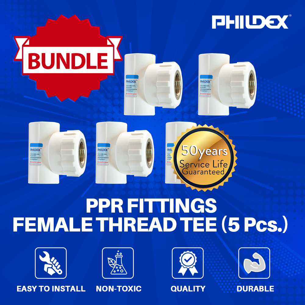 PHILDEX BUNDLE PROMO PPR Fittings - Female Thread Tee (20mm-32mm ...