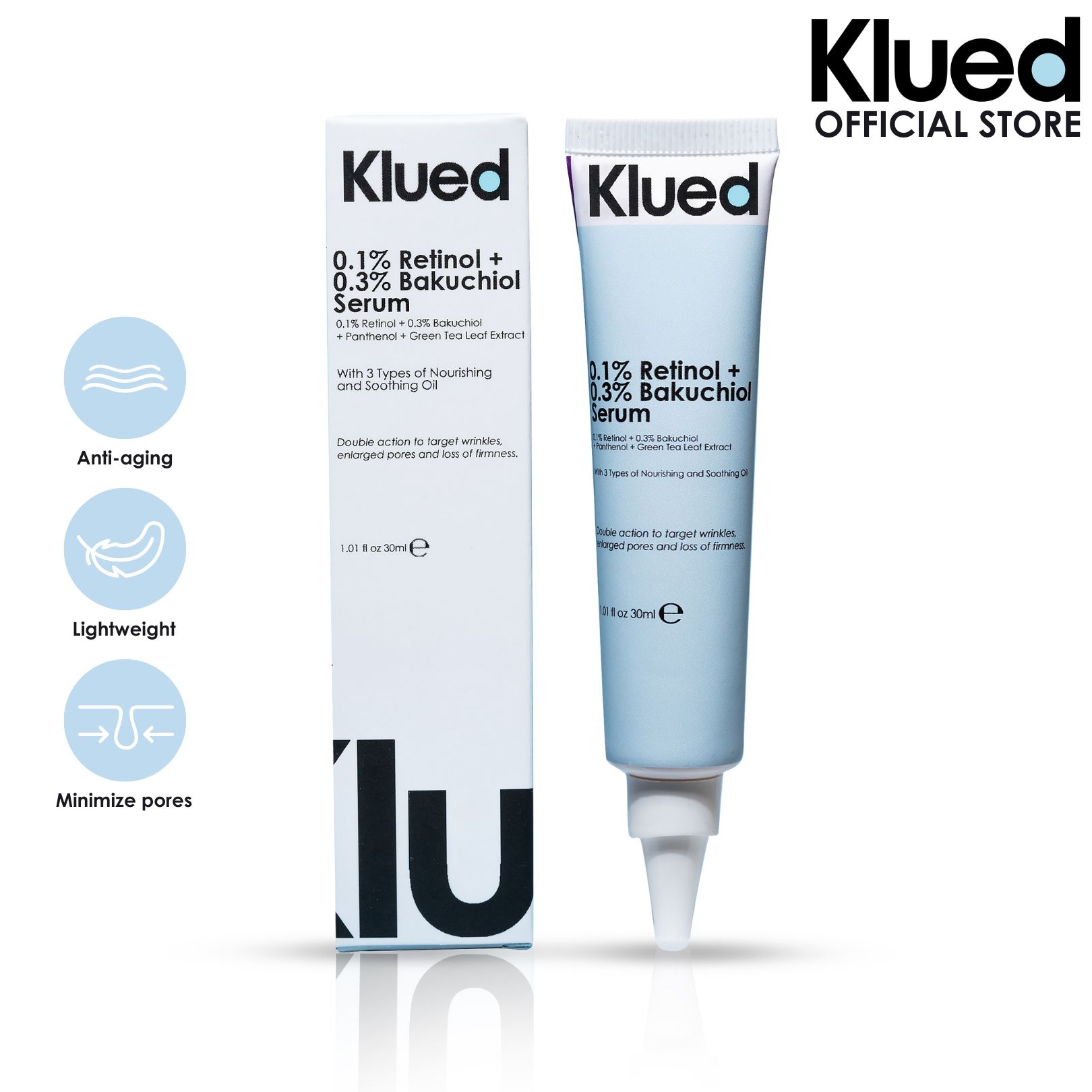 Klued - 0.1% Retinol + 0.3% Bakuchiol Serum 30ML | Lazada PH