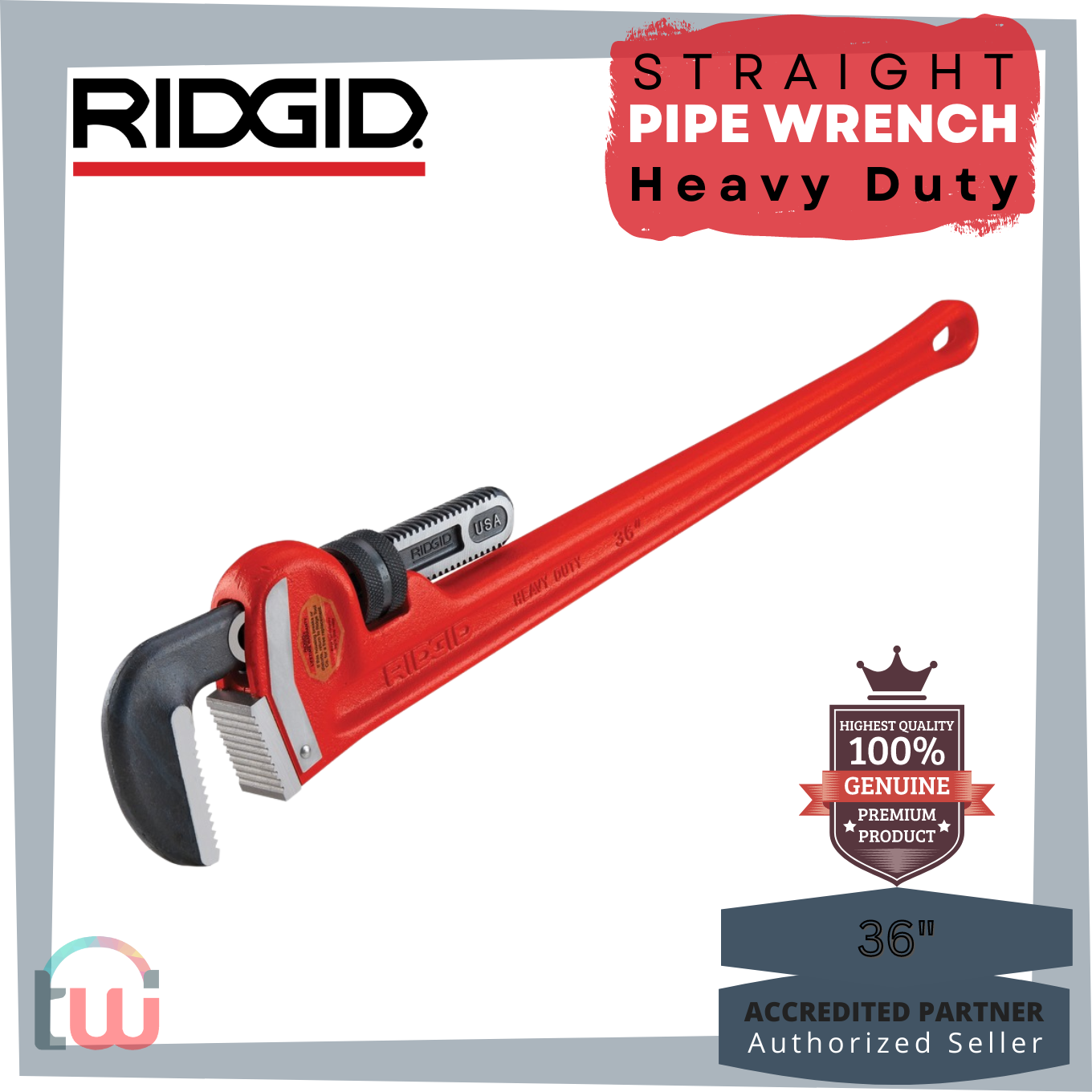 RIDGID Straight PIPE WRENCHES Heavy Duty Professional Tool Genuine ...