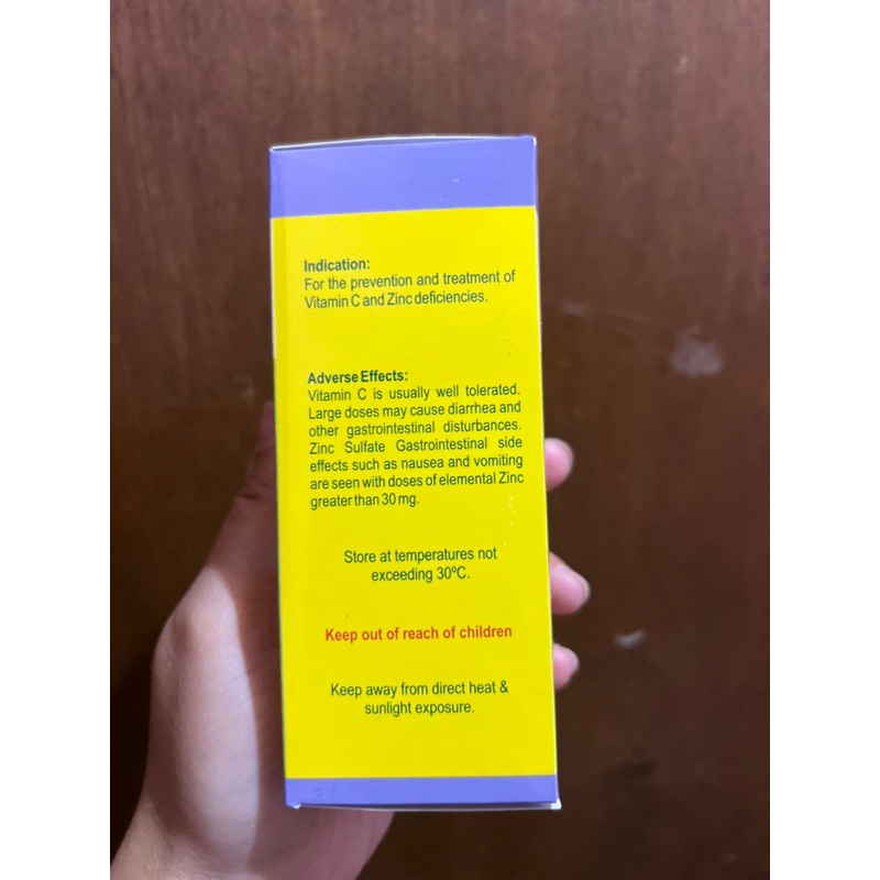 ASCORBIC ACID WITH ZINC VITAMIN C APCEE PLUS 120ML | Lazada PH
