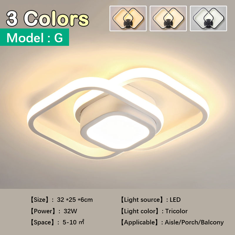 Tricolor Modern Corridor Light Center Light Led Ceiling Light Bedroom ...
