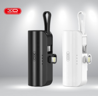 XO-PB304 5000mAh Mini Fast Charging Portable Power Bank w/ Built-in ...