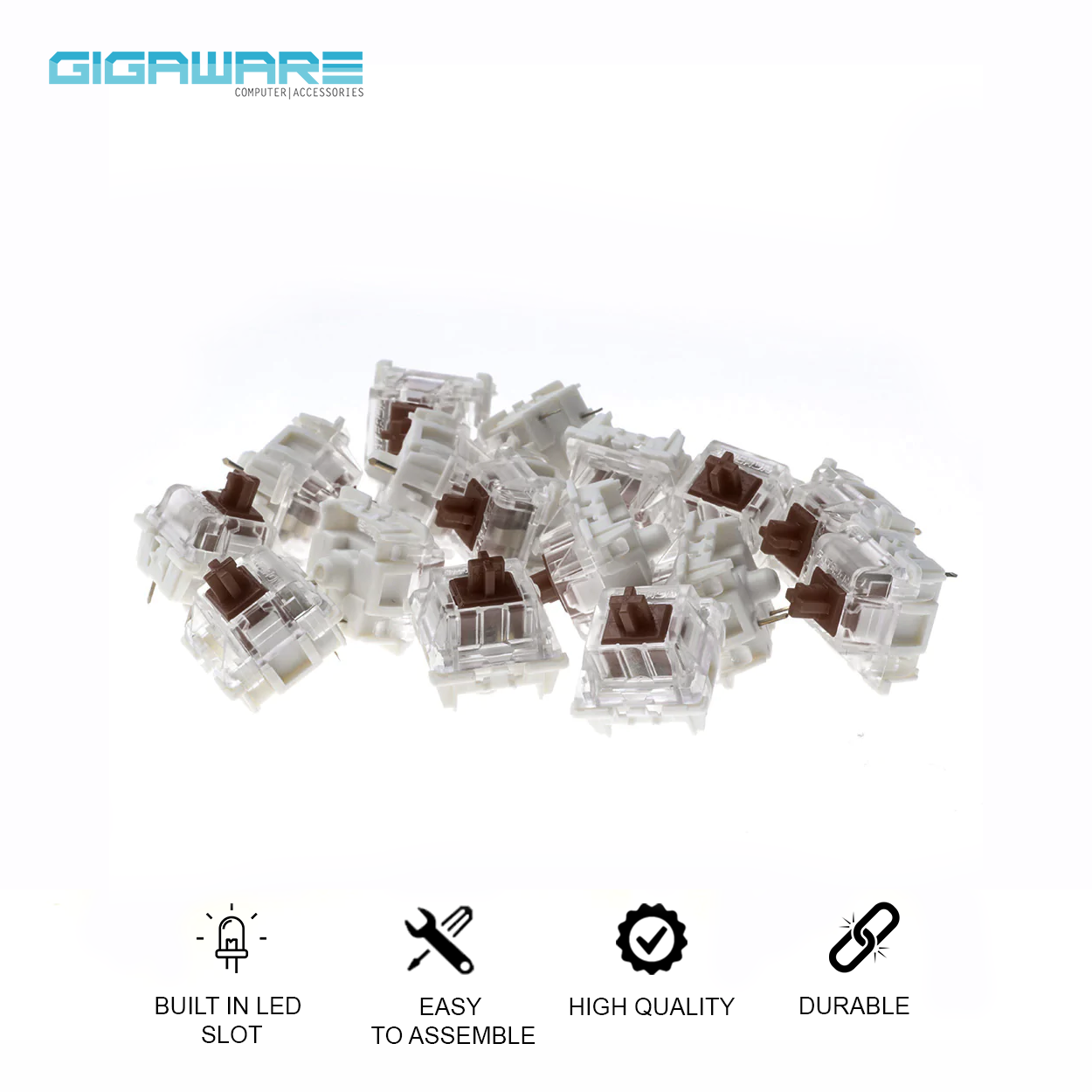 Gigaware Gateron Switch SMD KS-9 for Hotswappable and Custom Mechanical ...