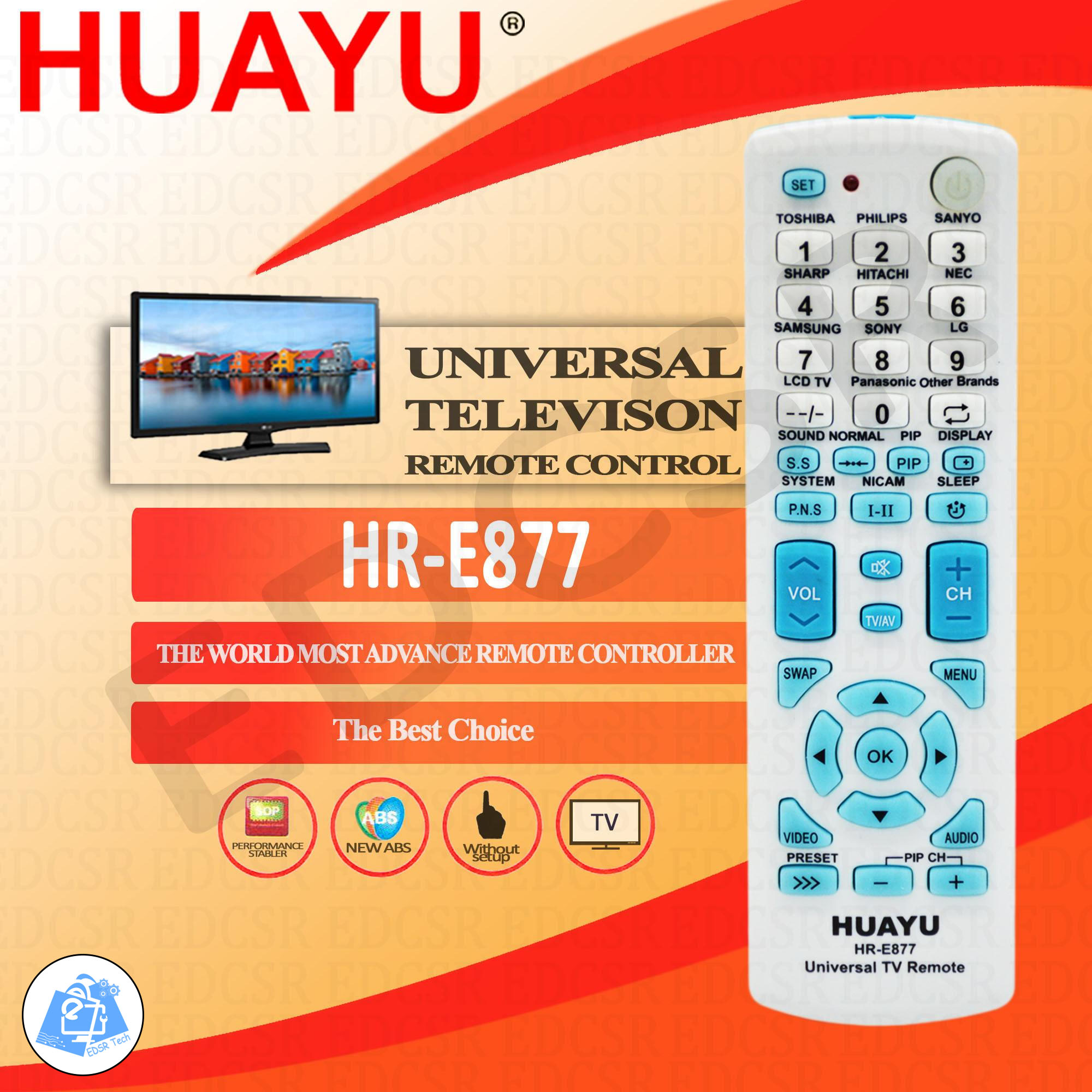 Huayu HR-E877 Universal Remote Control for Television | Lazada PH