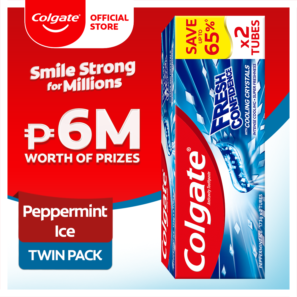 Colgate Fresh Confidence Peppermint Ice Gel Toothpaste 173g Twin Pack ...