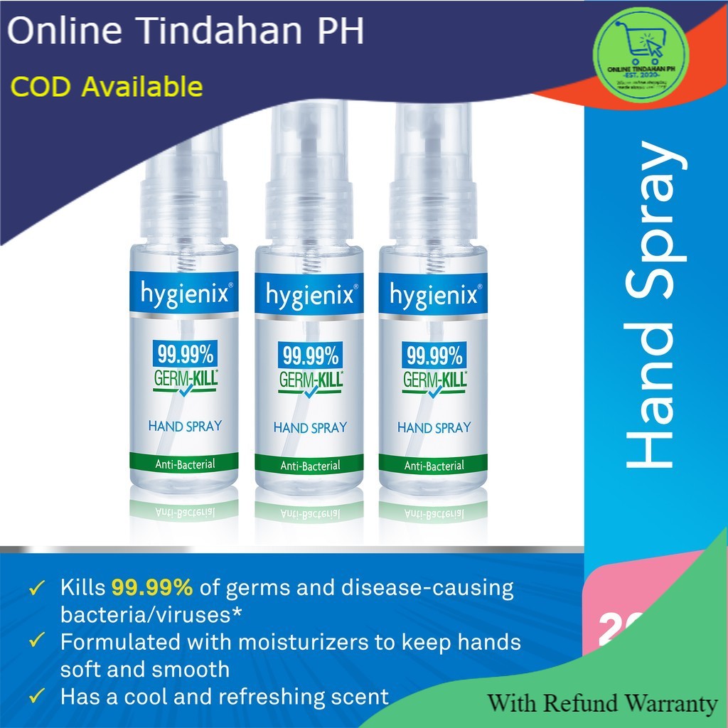 Hygienix Germ Kill Hand Spray 20mL Set of 3 | Lazada PH