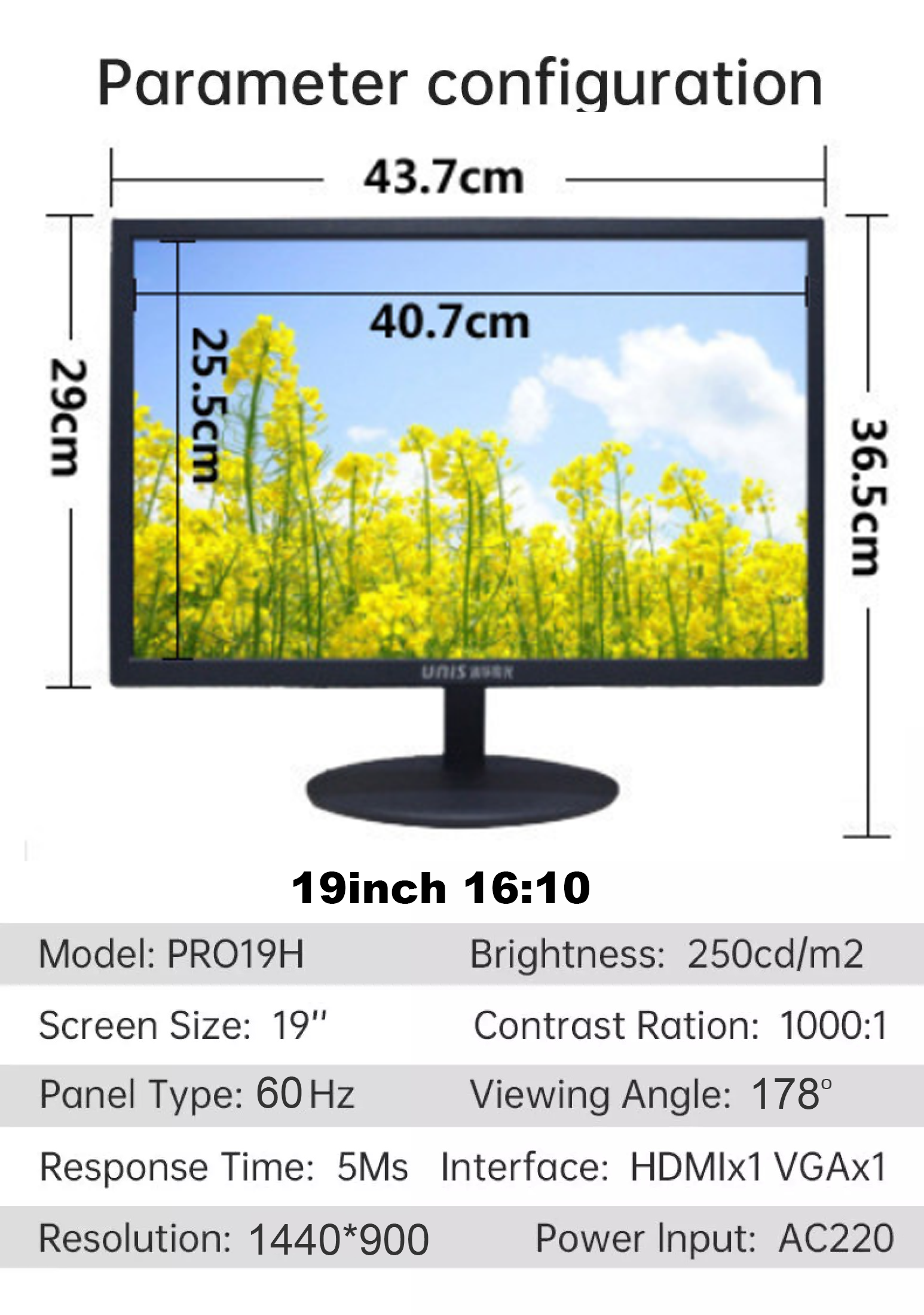 Assorted Computer Monitor 17" 19" 20" 22" 23" 24" 27"inch Led Monitor ...