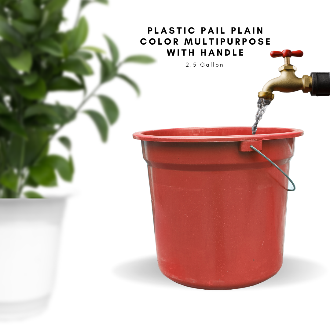 Multipurpose With Handle 2.5 Gallon Plastic Pail Plain Color | Lazada PH