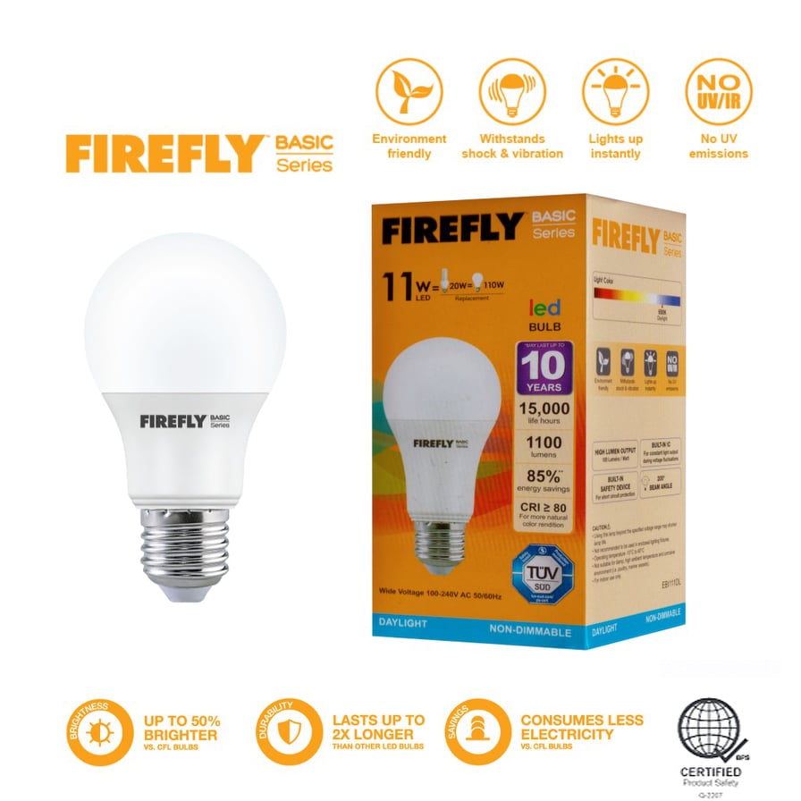Firefly LED Bulb Daylight [ 3w, 5w, 7w, 9w, 11w, 13w, 15w ] | Lazada PH