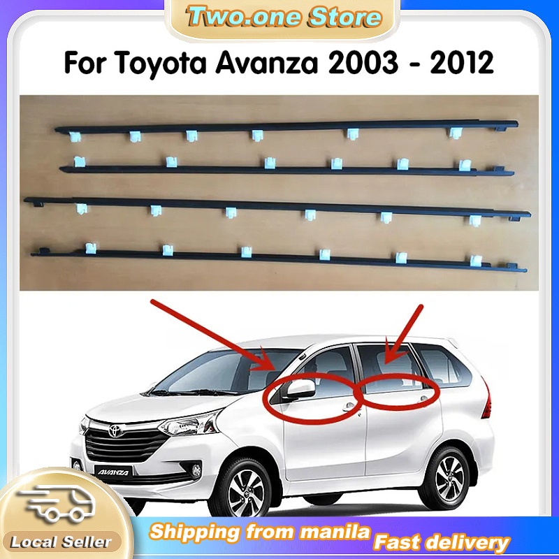 4PCS（Black）For Toyota Avanza 2003 - 2011 Weatherstrip Window Seal , Car ...