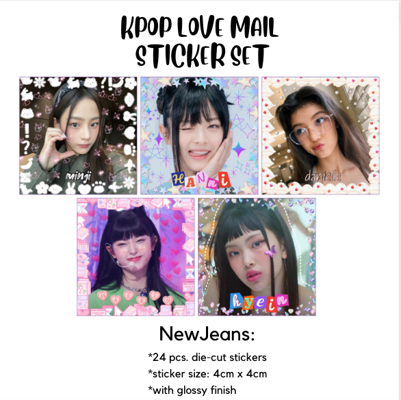 Kpop Love Mail Stickers Ive 24 pcs. Glossy Girl Group Packaging Deco ...