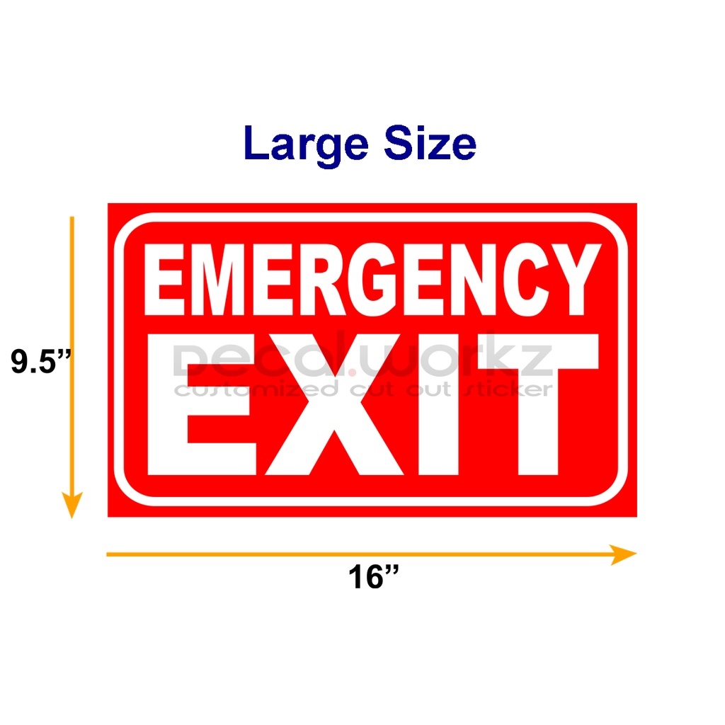 Reflective Emergency EXIT Fire Extinguisher Sign Safety Sign in 3mm ...
