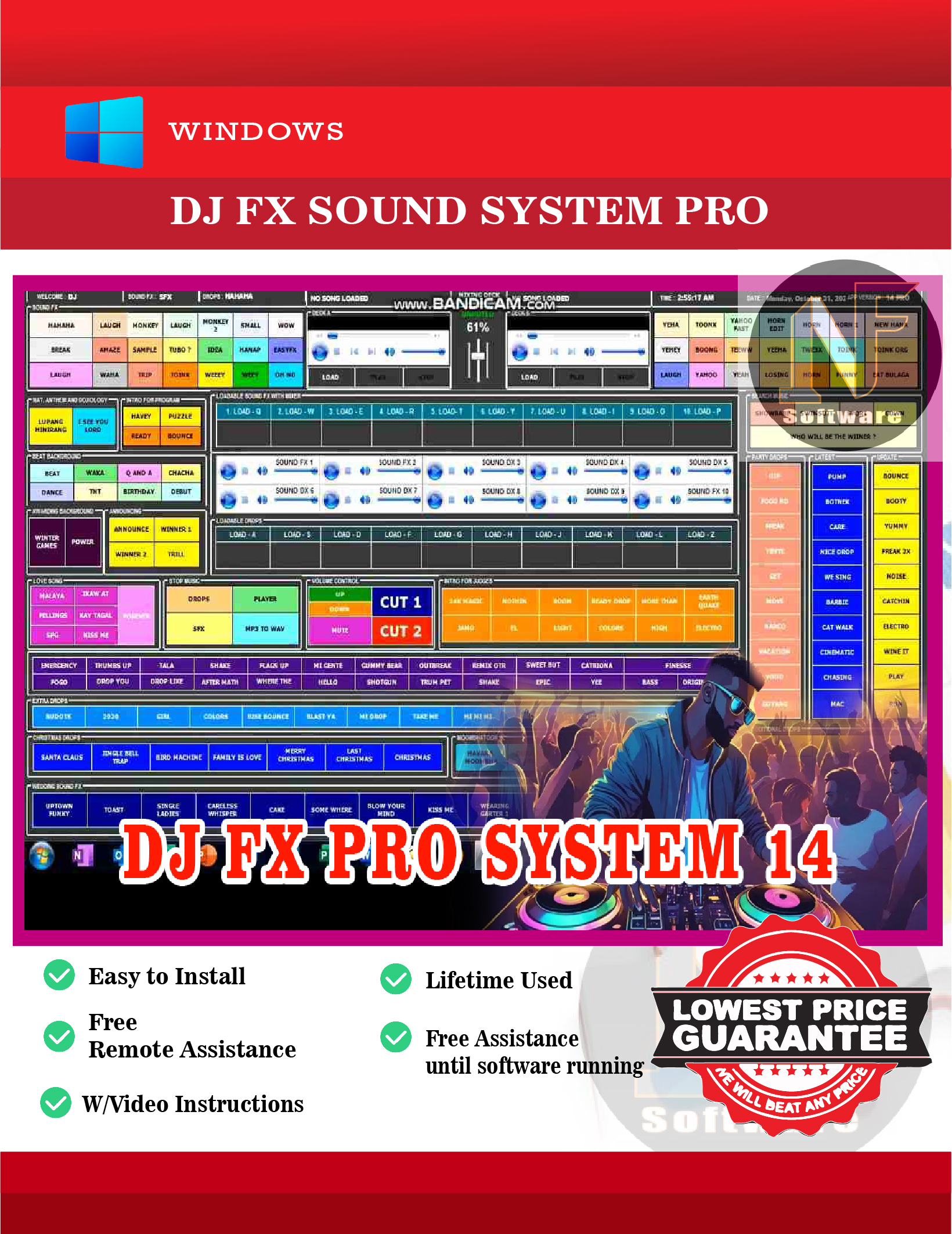 DJ FX Sound System Pro 14 with quality sound effects lifetime used USB ...