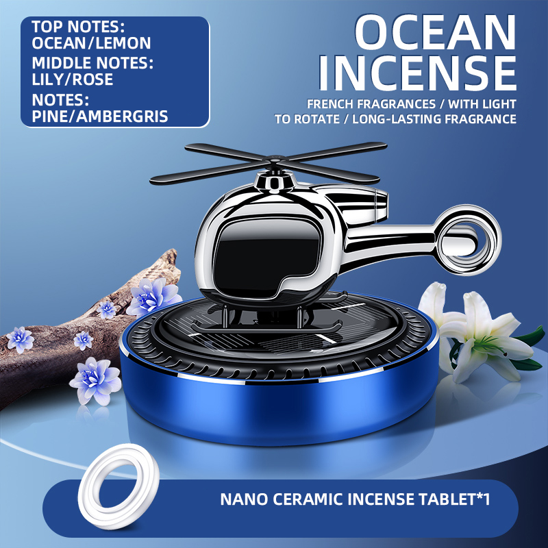Helicopter Air Freshener Automatic Solar Power Rotating Airplane ...