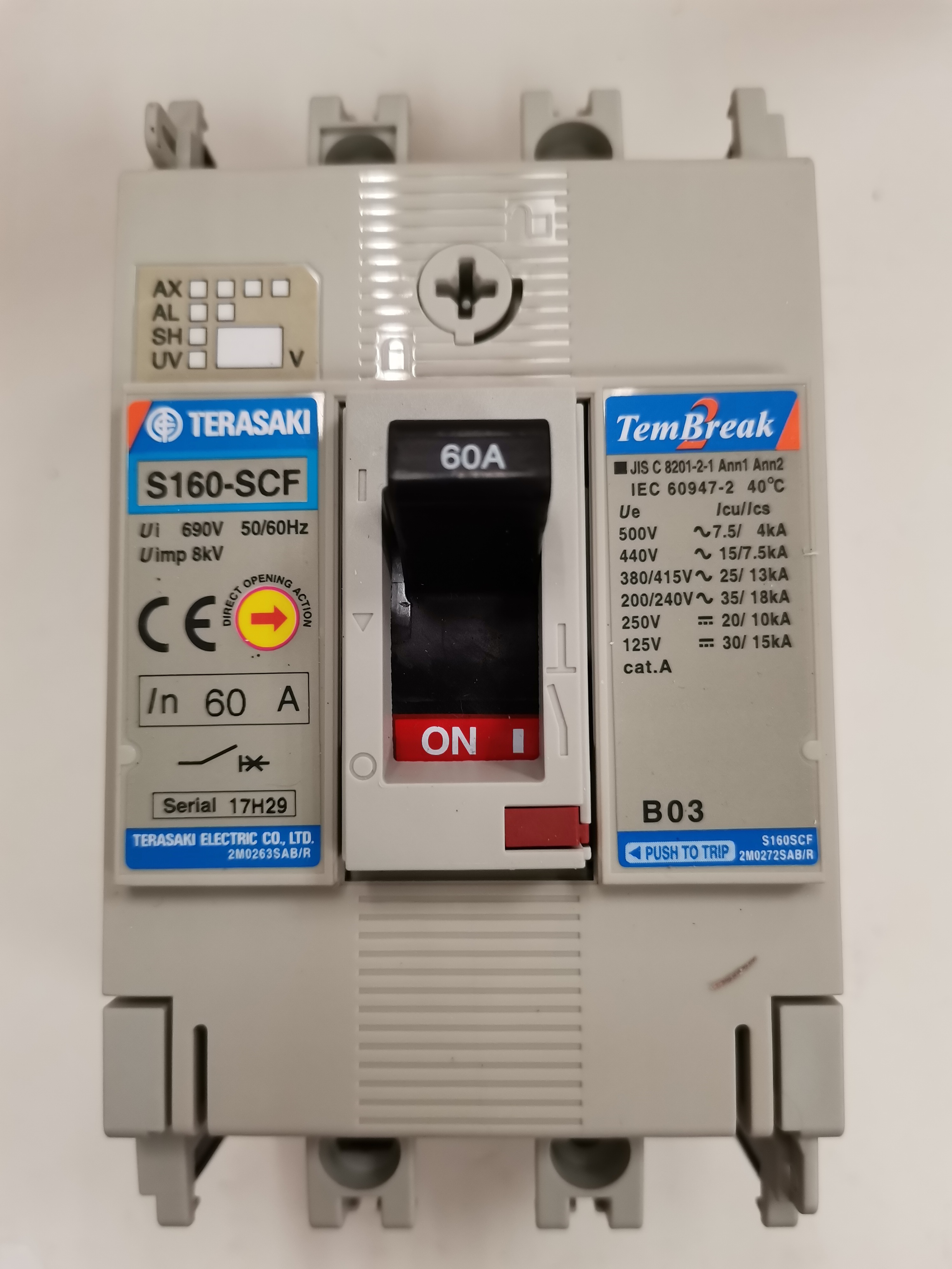 TERASAKI TEMBREAK 2 S160-SCF 60A 3P | Lazada PH