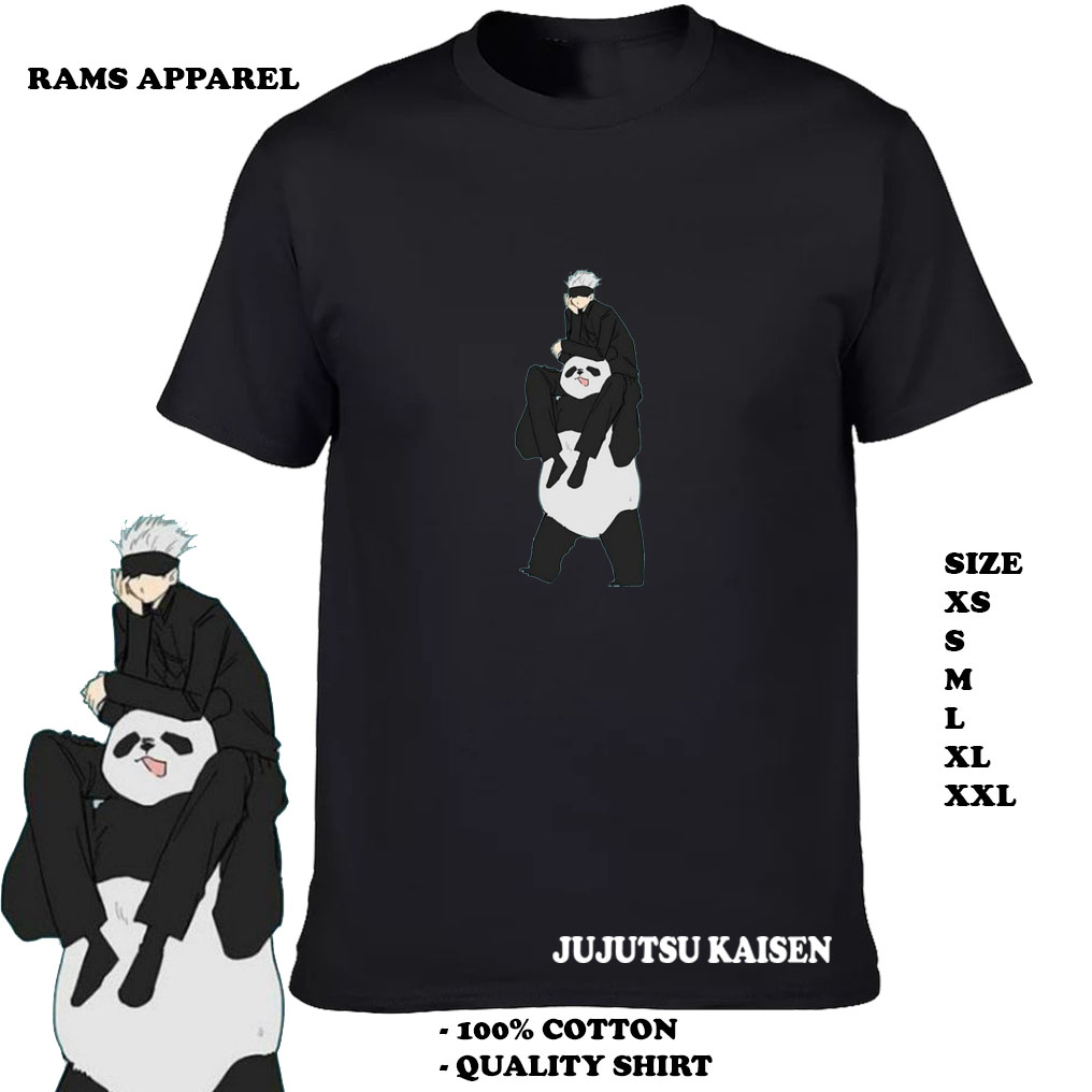 JUJUTSU KAISEN SATORU GOJO AND PANDA SHIRT Design Excellent Quality T ...