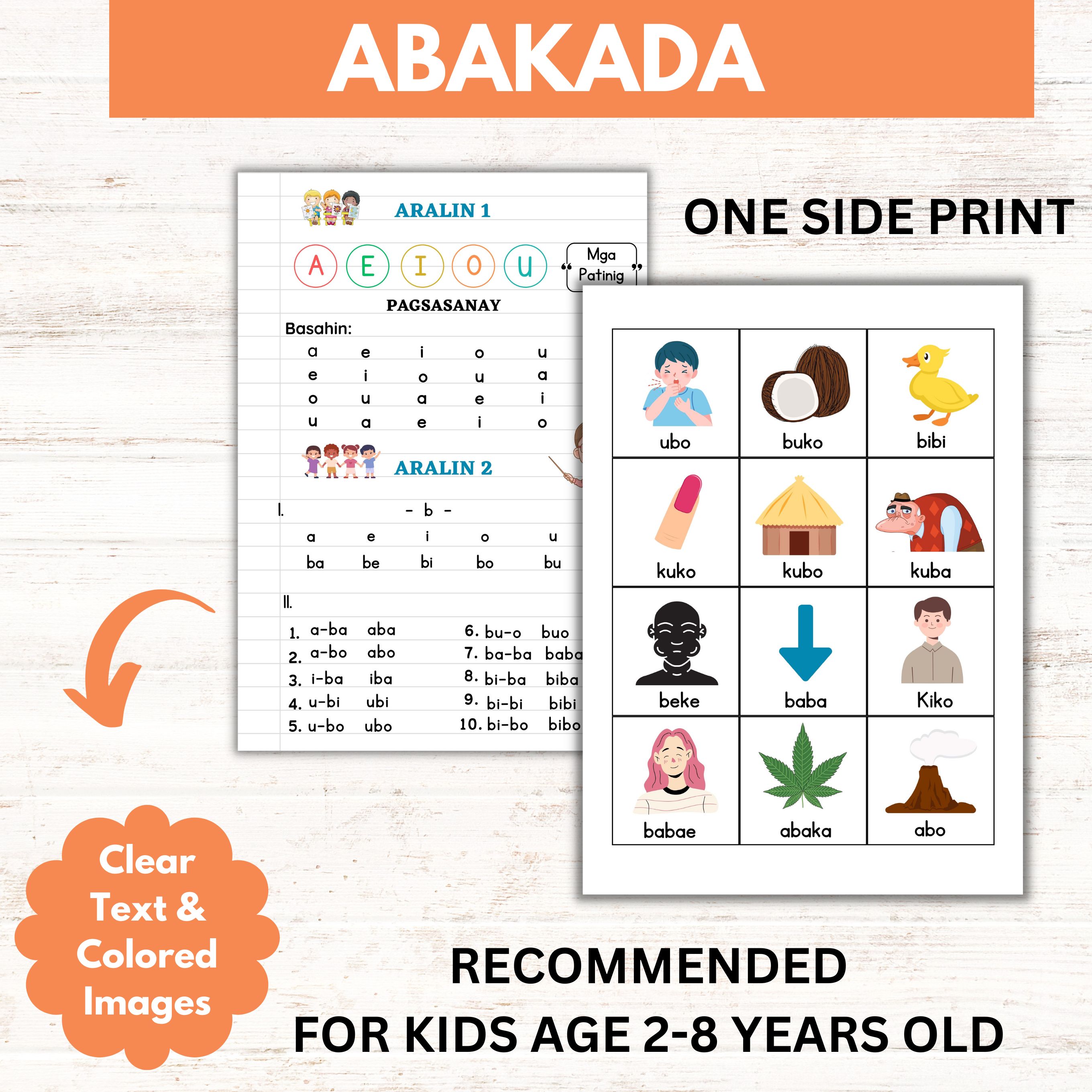 Abakada Workbook For Kids Filipino Panimulang Pagbasa Kindergarten At