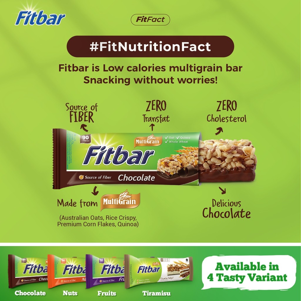 JOY IN Fitbar Cereal Bar Chocolate Multipacks 5 x 24g | Lazada PH