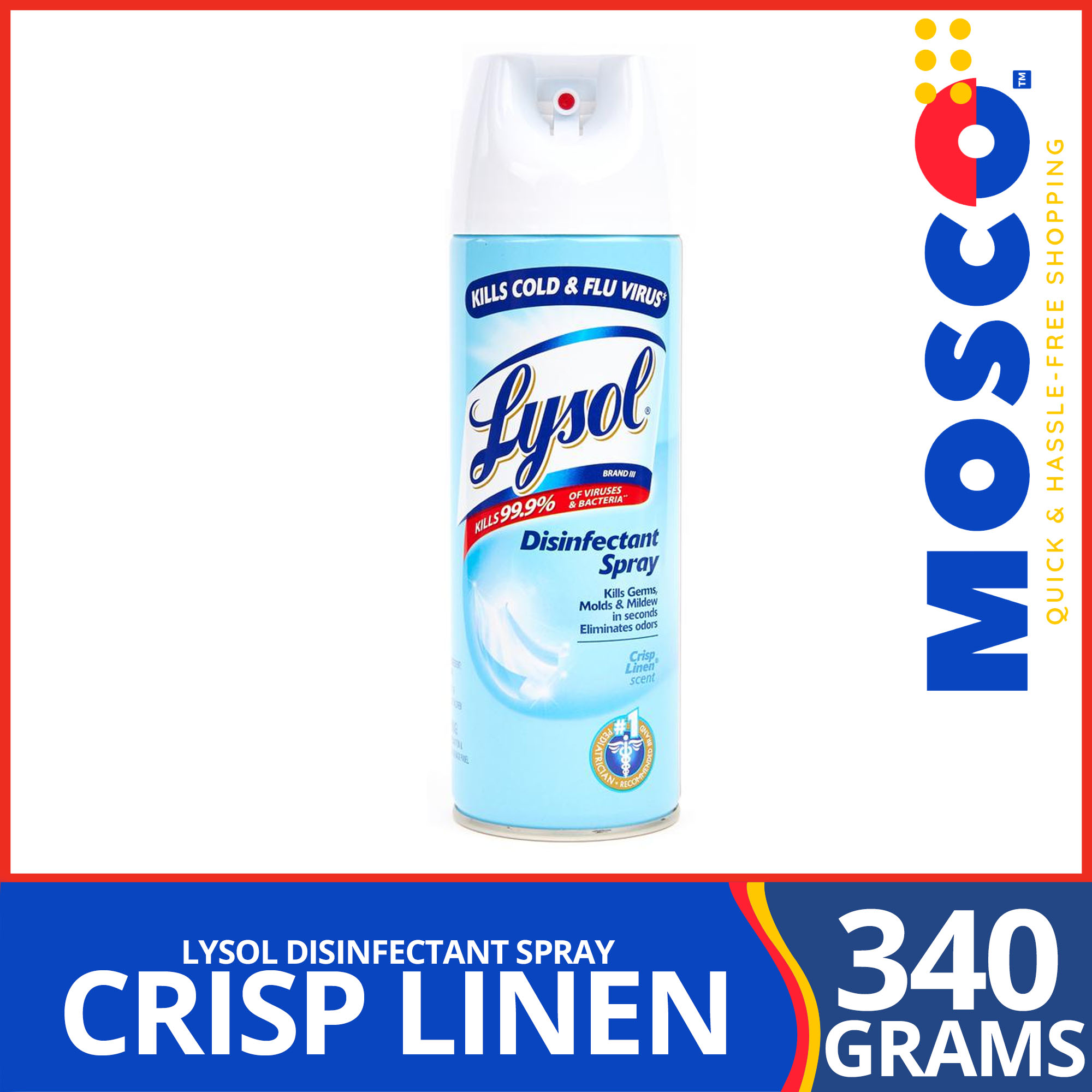 LYSOL Crisp Linen Disinfectant Spray 340g | Lazada PH
