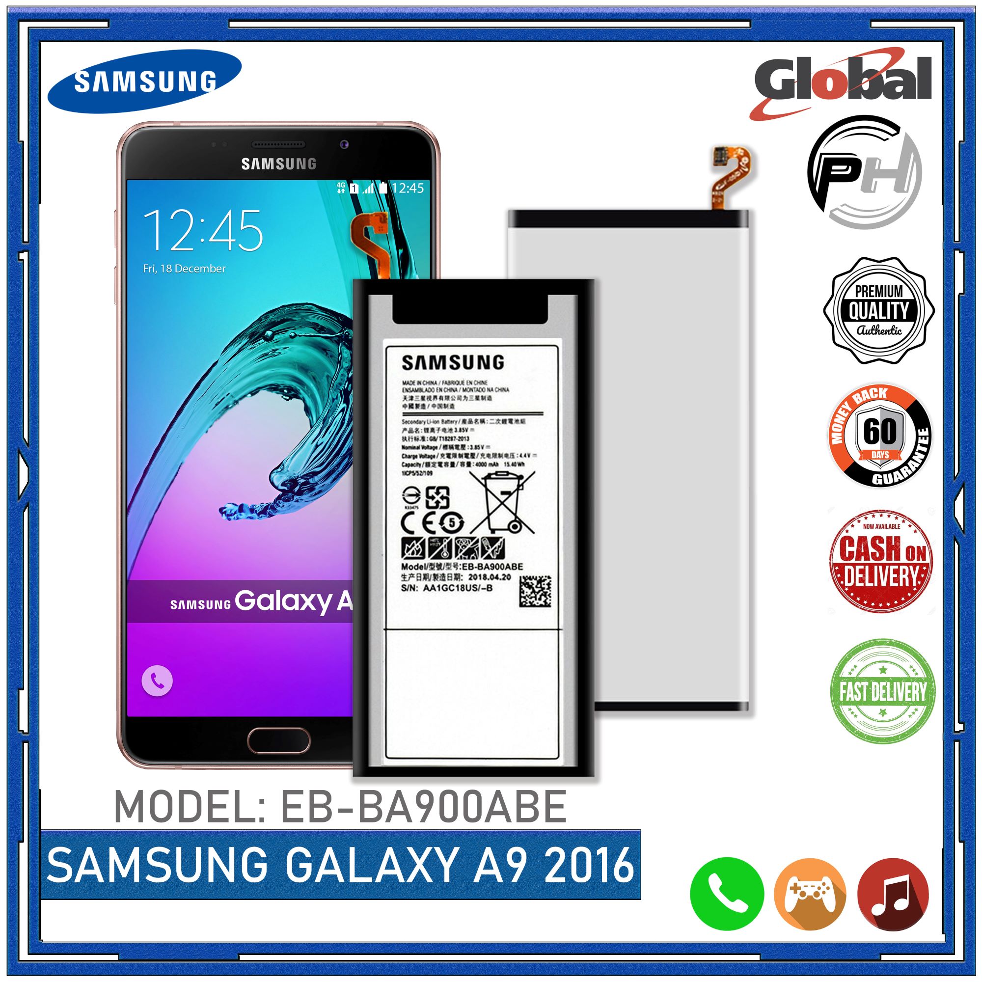 Original Samsung Galaxy A9 2016 Battery Original | Fit A910F, A900 ...