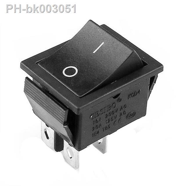 ♛ﺴ Latching Rocker Switch Power Switch I/O 2-Level 4 Pins with Light ...