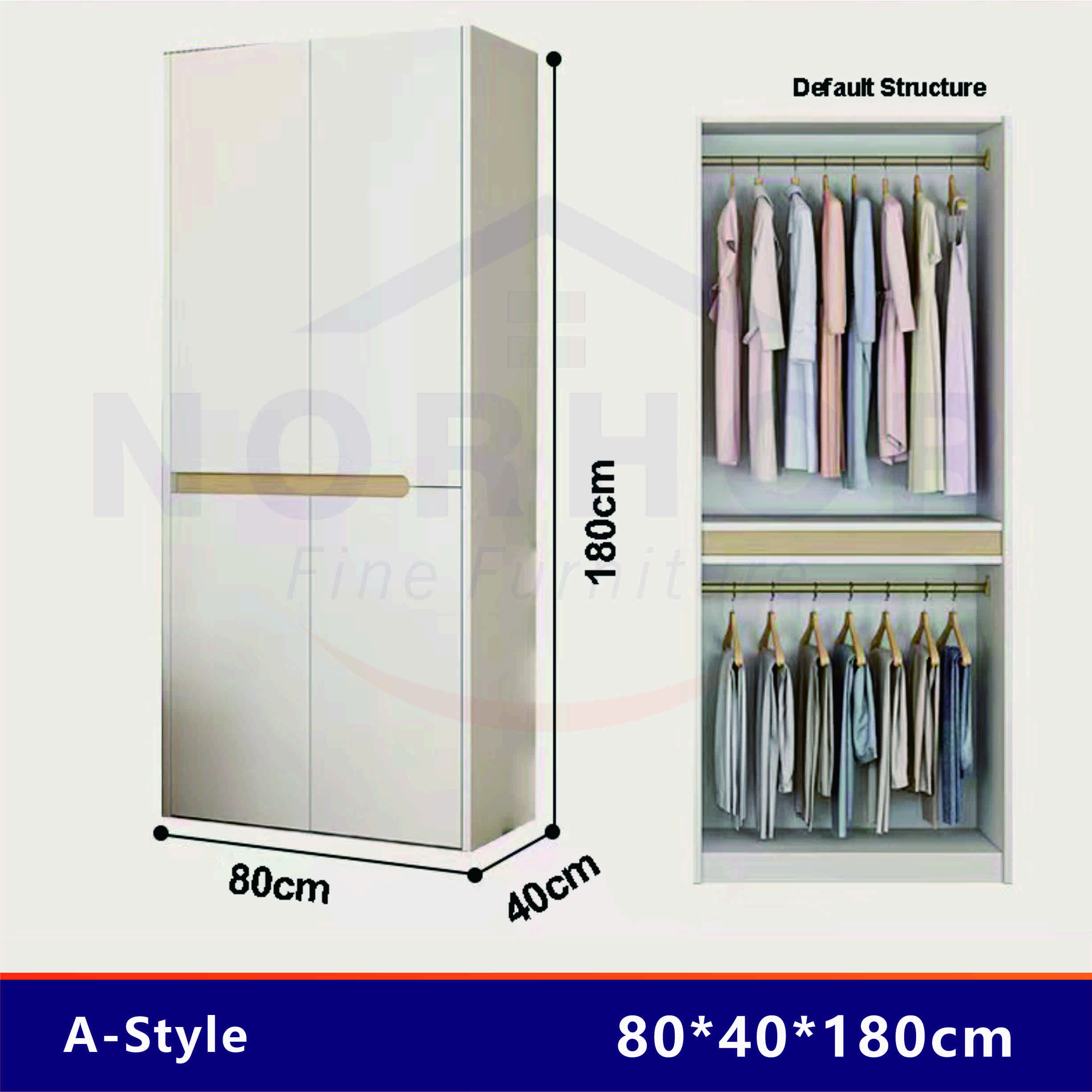 NORHOR Wardrobe Simple And Practical Wardrobe Bedroom Storage Cabinet ...