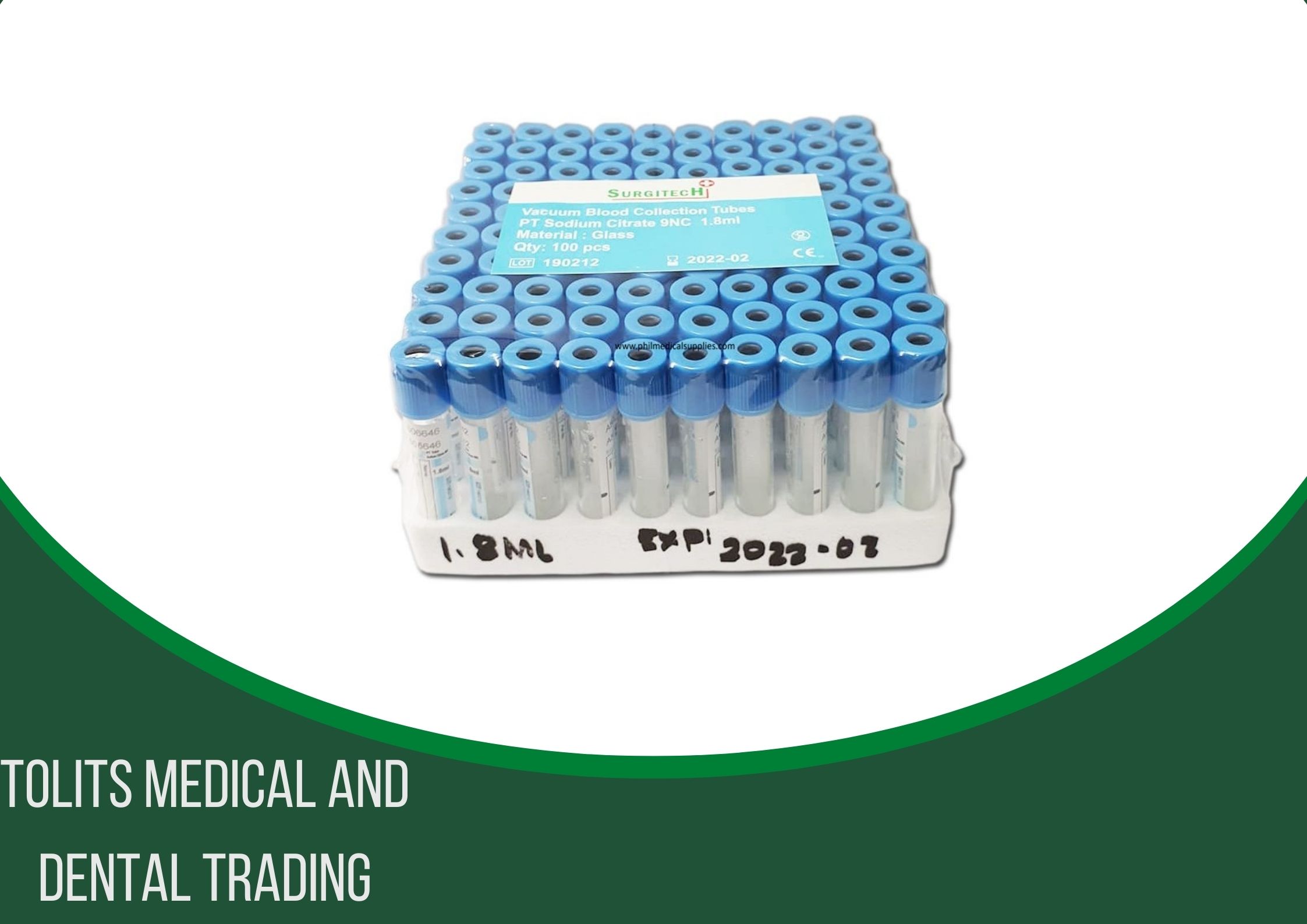 VACUTAINER BLOOD COLLECTION TUBE BLUE TOP 1.8ML PER TRAY | Lazada PH