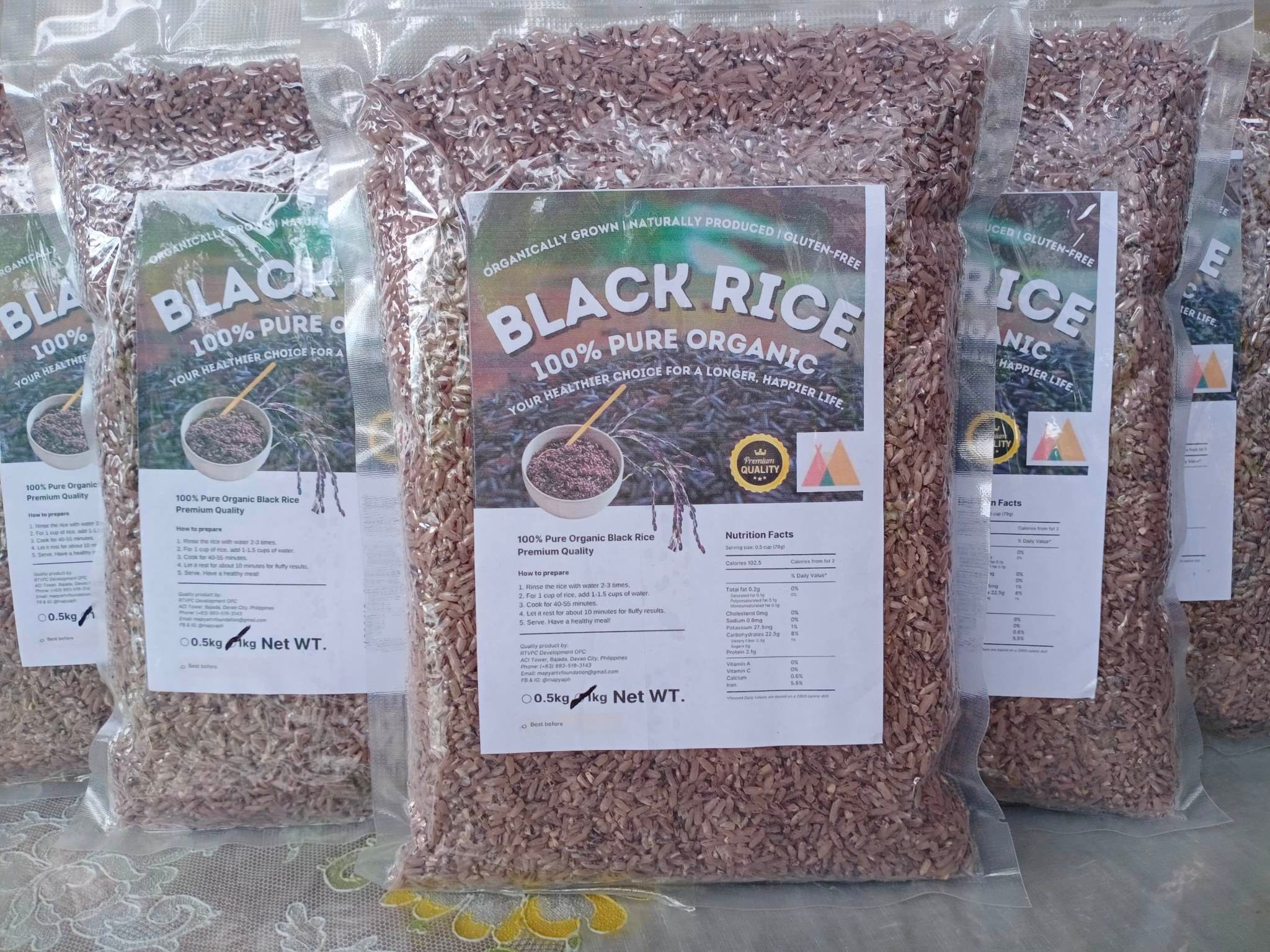 Naturally Grown Fiber-Rich Organic 1KG Black Rice | Purple Rice ...