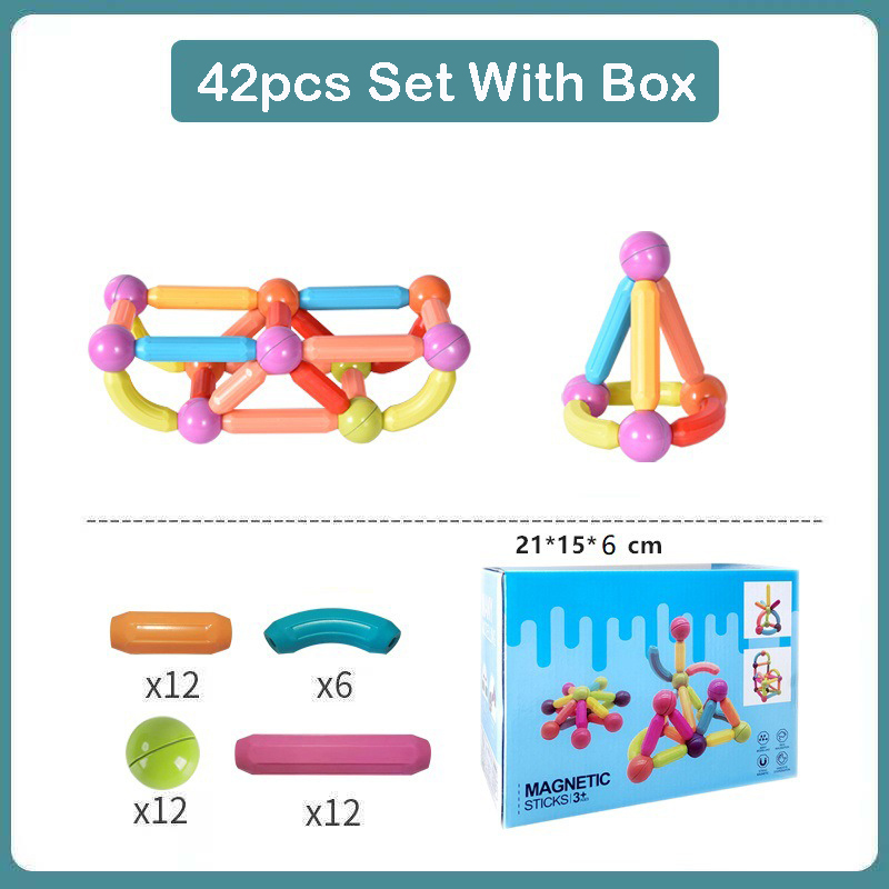Niko 64pcs Magnetic Blocks Toy for kids Magnetic Stick Building Blocks ...